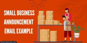 Small Business Announcement Email Example and Template