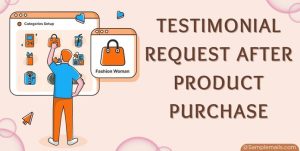 Testimonial Request Email after Product Purchase Example